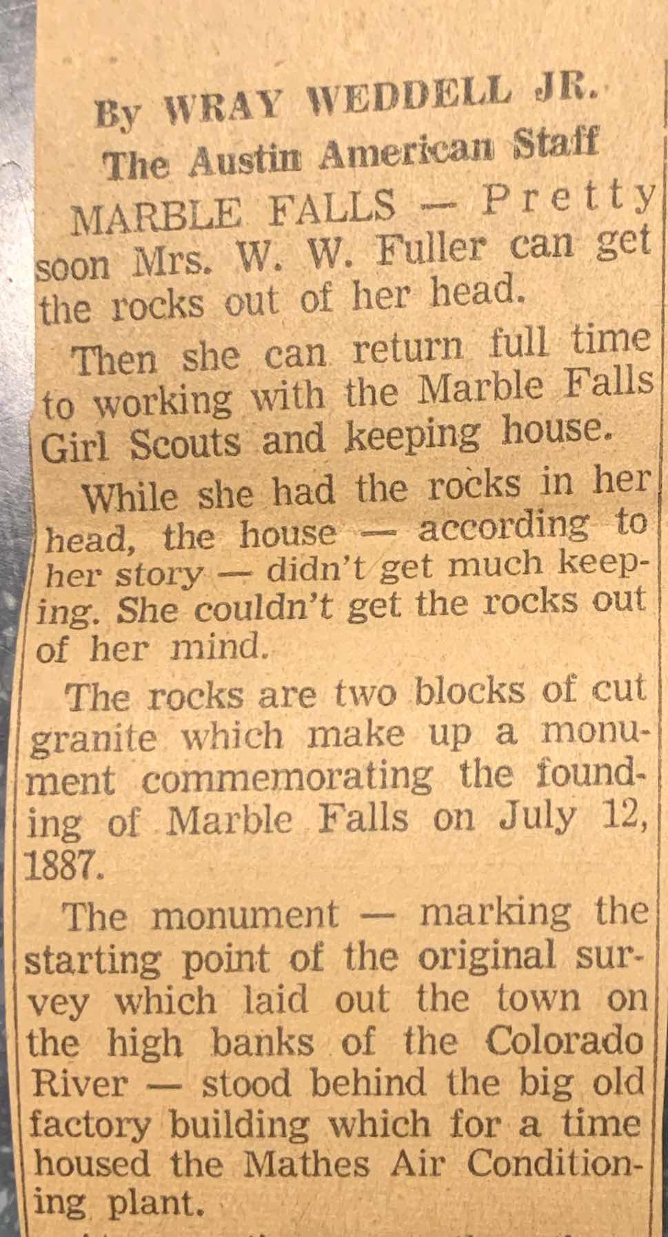 The Mystery Of The Marble Falls Granite Marker – Angora Chronicles